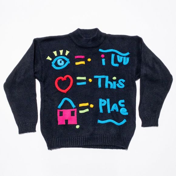 Gitano | Sweaters | Vintage Gitano 3d Sweater Womens Large Funky Spell ...